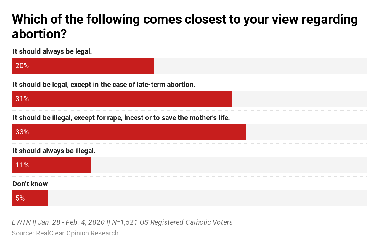 U.S. Catholics' Mood One Year Before the 2020 Election | RealClearPolitics