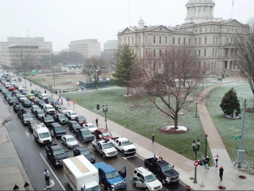 "Operation Gridlock" Protest Against Stay Home Order Blocks Traffic In ...