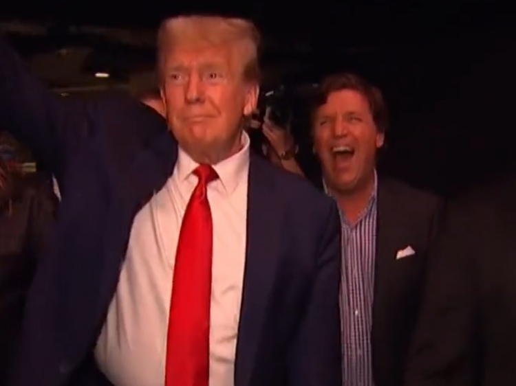 Watch: Donald Trump and Tucker Carlson Enter UFC 295, Crowd Cheers "USA ...