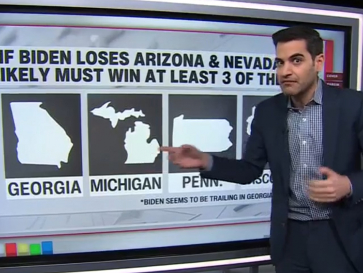 CNN's Harry Enten: Biden Is Behind In Arizona, Nevada, Georgia ...