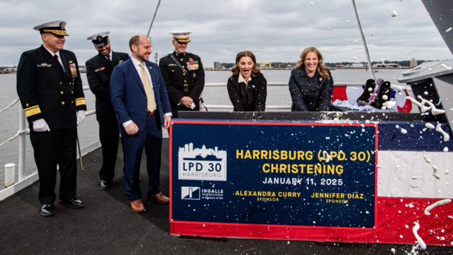 U.S. Navy’s 14th San Antonio-Class LPD Christened at HII’s Ingalls ...