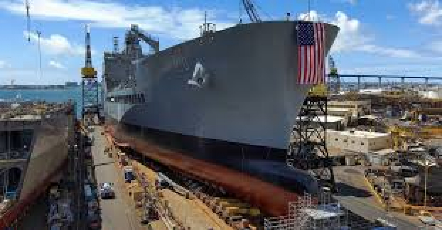 Navy Christens Sixth John Lewis-Class Fleet Oiler USNS Sojourner Truth ...
