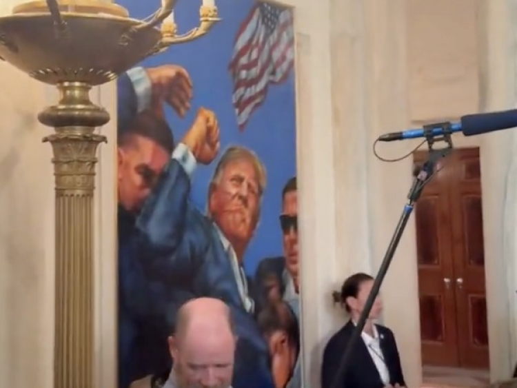 Watch: President Trump Shows European Leaders His Butler "Fight, Fight ...