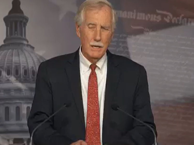 Sen. Angus King: "We're Closer Tonight To A Vote On ACA Tax Credits ...