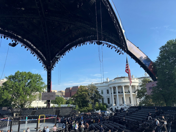 WH South Lawn Adds UFC Arena to Its Colorful History | RealClearPolitics